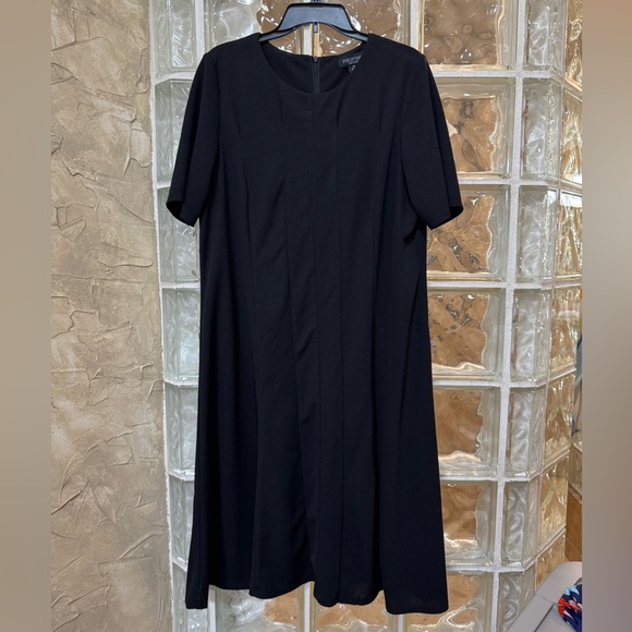 Perceptions | Dresses | Perceptions Black Aline Midi Dress Crew Neck ...